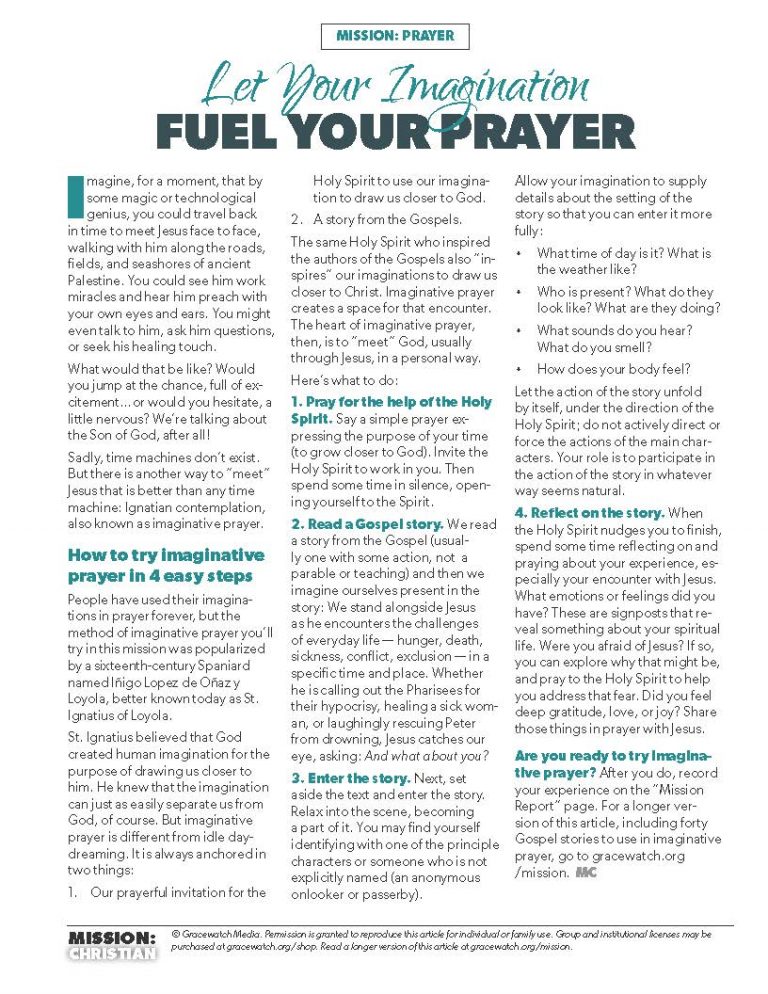 Imaginative Prayer (PDF) – Gracewatch